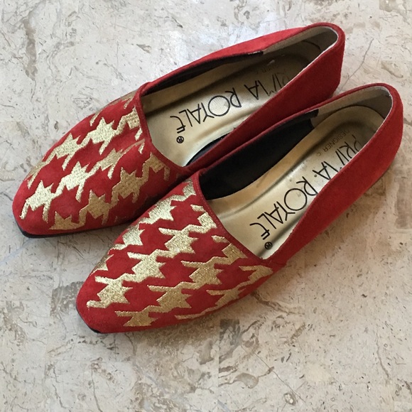 Prima Royale | Shoes | Vintage Flat Slip On Redgold Suede Prima Royale ...
